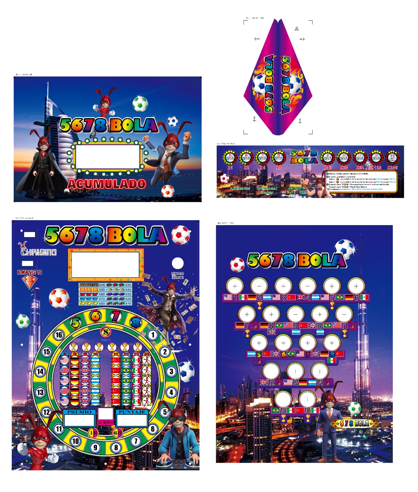 PINBALL 5678 BOLAS RODILLO DIGITAL KWANG YI | Chrismo